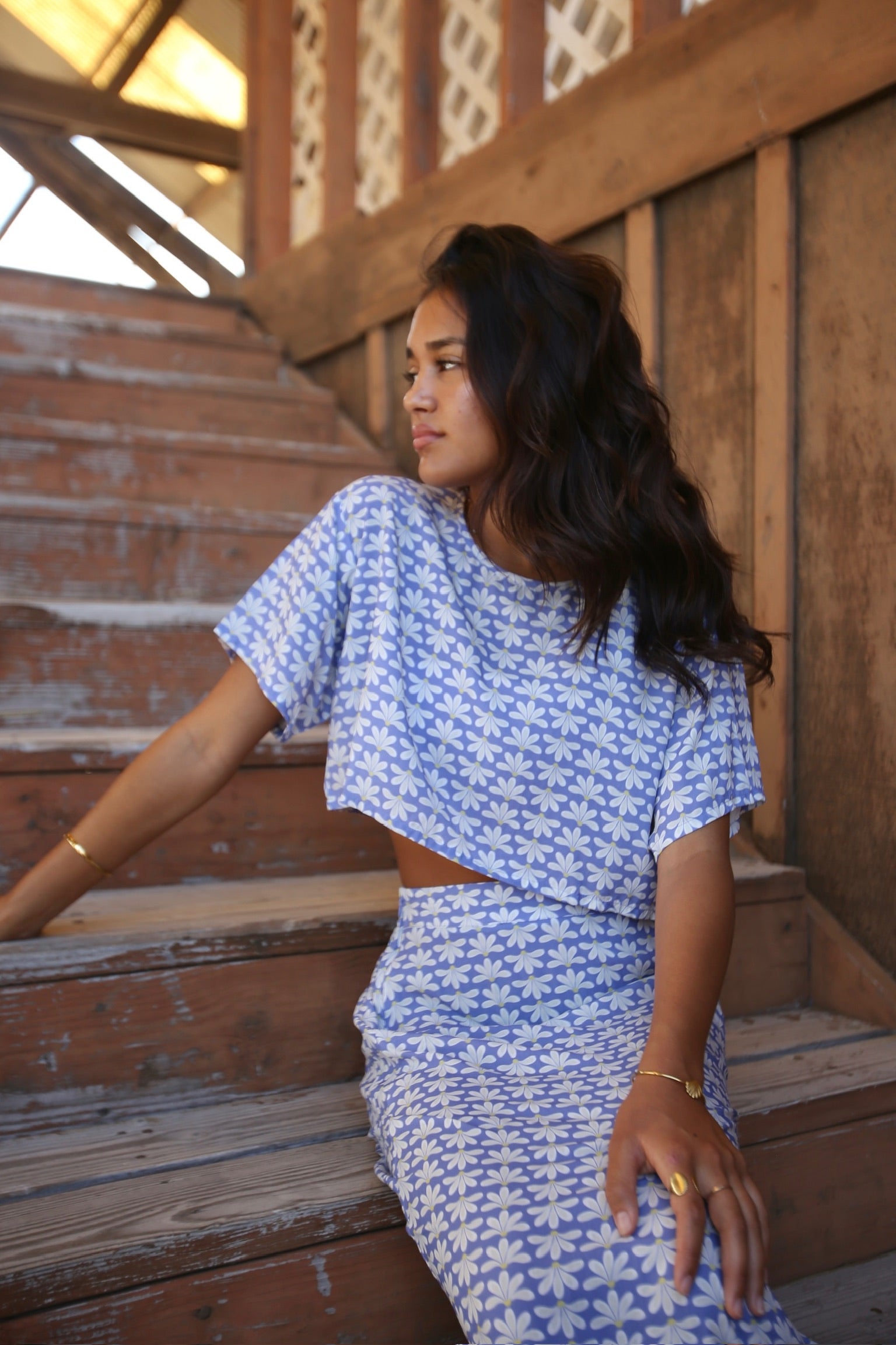 Cabana Crop Top - Retro Naupaka – Coconut Ave